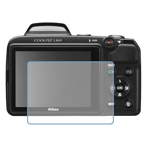 Скрин Мобайл защитный экран для фотоаппарата Nikon Coolpix L810 из нано стекло 9H