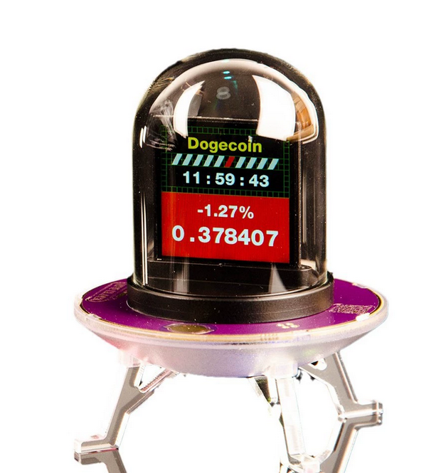 GeekMagic UFO-CLOCK Креативная погода Bitcoin Биржевой курс Часы Многофункциональные