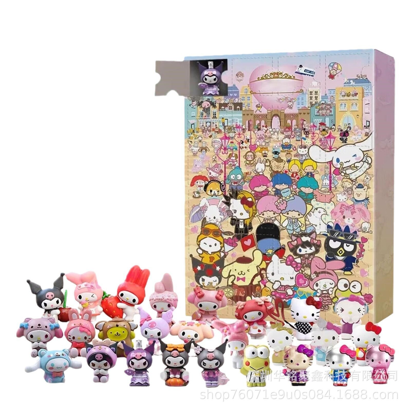 2025 Санрио Hello Kitty Рождественский календарь с сюрпризами, коробка Санрио, 24 штуки, рождественская слепая коробка, ограниченная рождественская серия
