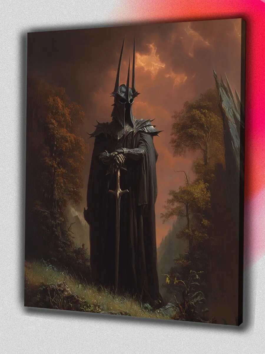 Картина по номерам на холсте Властелин Колец Саурон 40 на 50