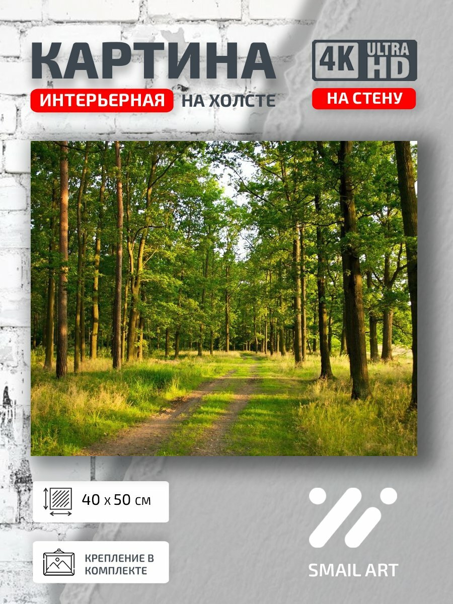 Картина на холсте интерьерная 40 на 50 на стену Лето Landscape для спальни пейзаж интерьер