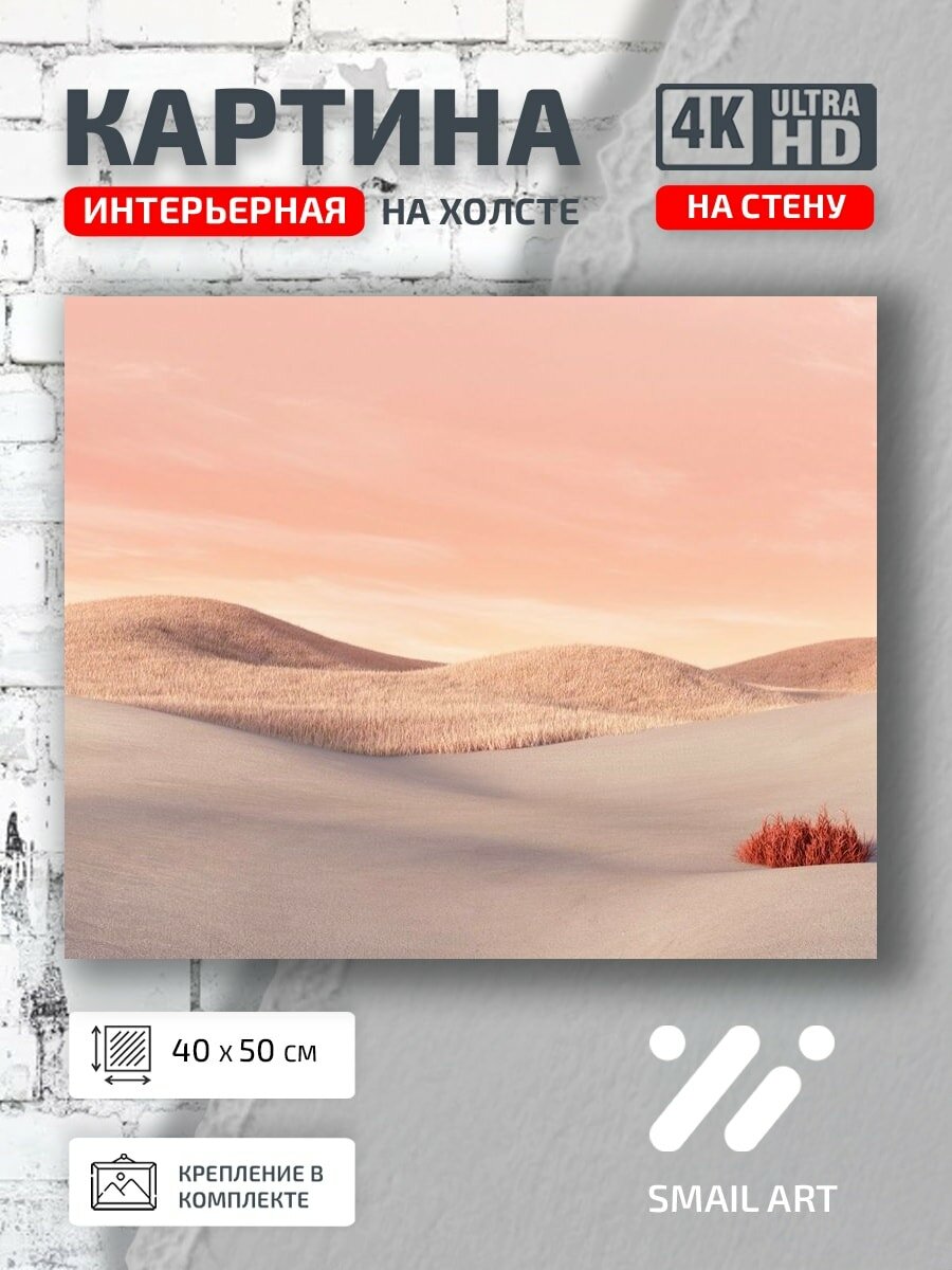 Картина на холсте интерьерная 40 на 50 на стену Эстетика пустыни для офиса пейзаж