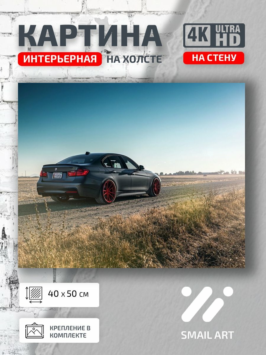 Картина на холсте интерьерная 40 на 50 на стену Небо bmw для кабинета пейзаж интерьер декор