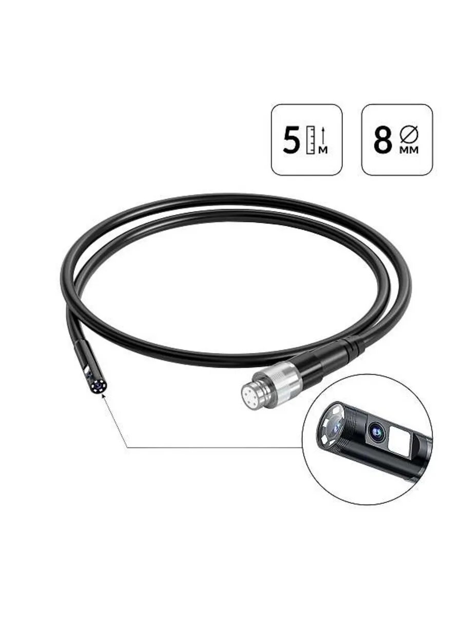 Зонд для эндоскопа iCartool VP112A IC-V112A, полужесткий, две камеры, 2Мп