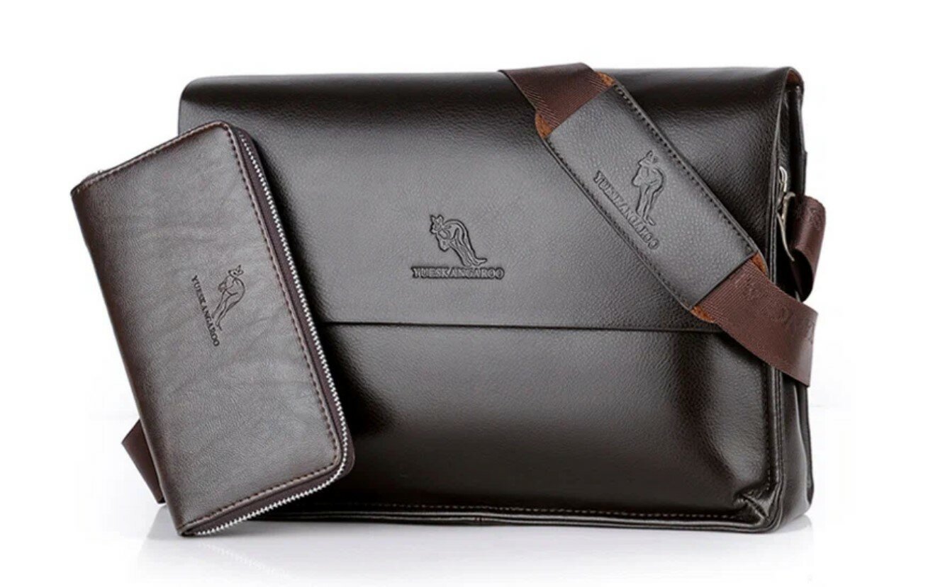 Сумка MyPads HA-033 из импортной эко-кожи для ноутбука 13.3 дюйма классическая мужская сумка с магнитной крышкой