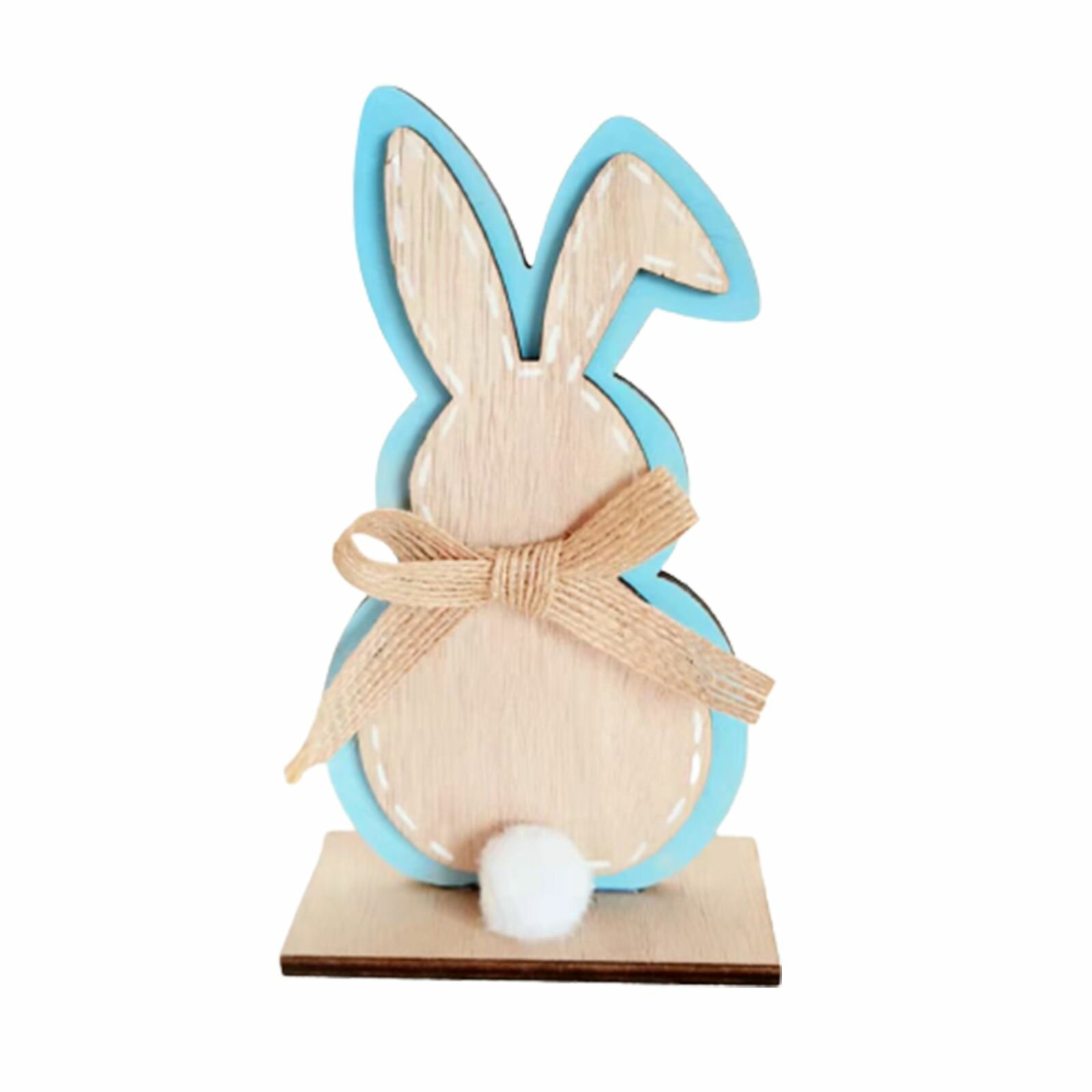 Аксессуар для Пасхи, Пасхальный деревянный орнамент, галстук-бабочка и Кролик с плюшевым хвостом-шариком, поделки из дерева для украшения дома, спальни и рабочего стола в офисе