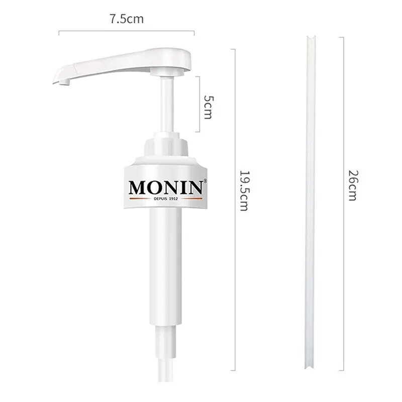 Черный диспенсер для сиропа Monin 1 л Белый, WHITE