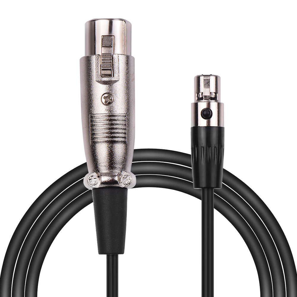 Кабель для микрофона 3-контактный Mini XLR разъем до XLR разъем сбалансированный аудио провод для сцены студии музыкальных инструментов аксессуарный шнур черный 3м
