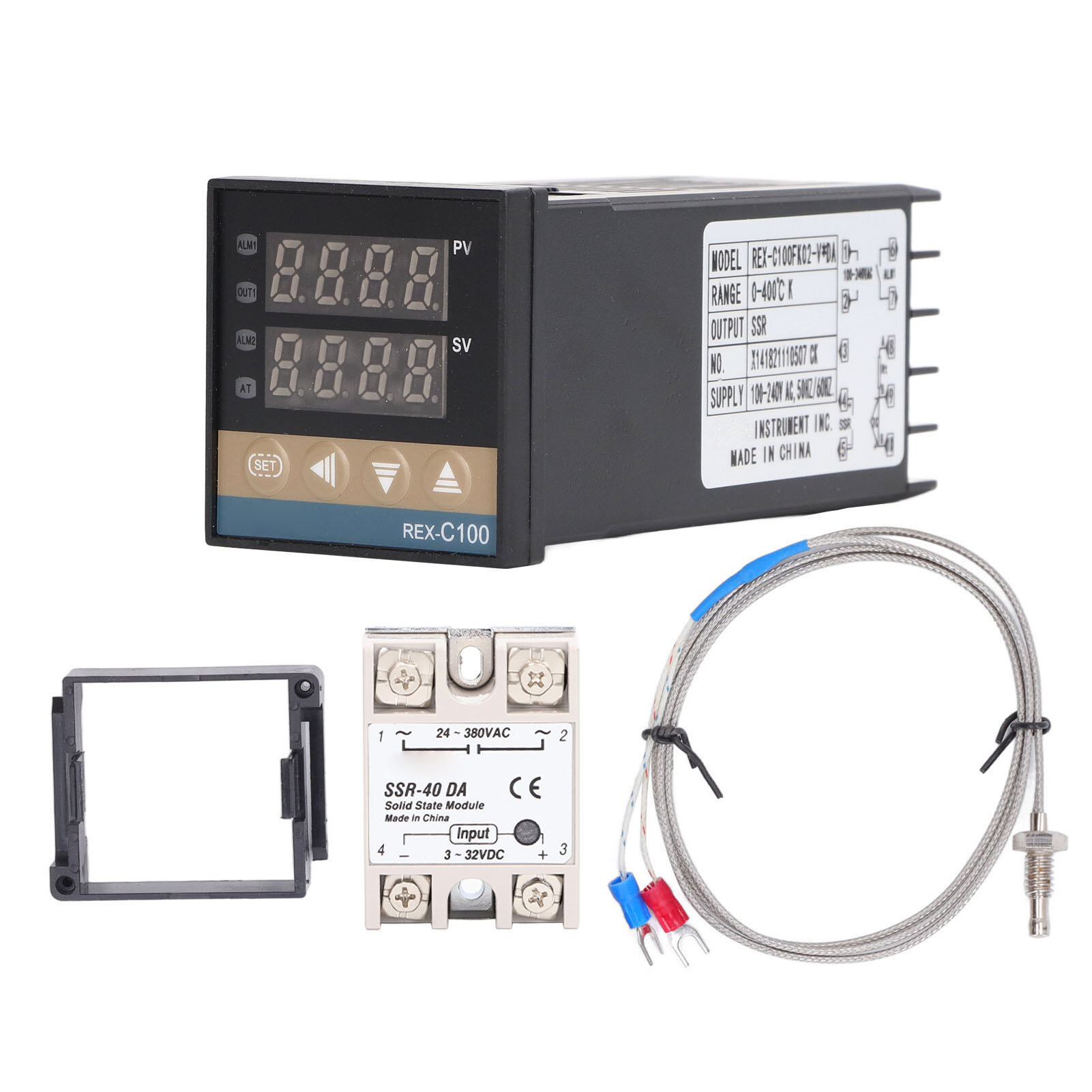 Digital PID Thermostat Kit Waterproof High Accuracy Professional REX C100 Temperature Controller for Farm 100V 240V 40A