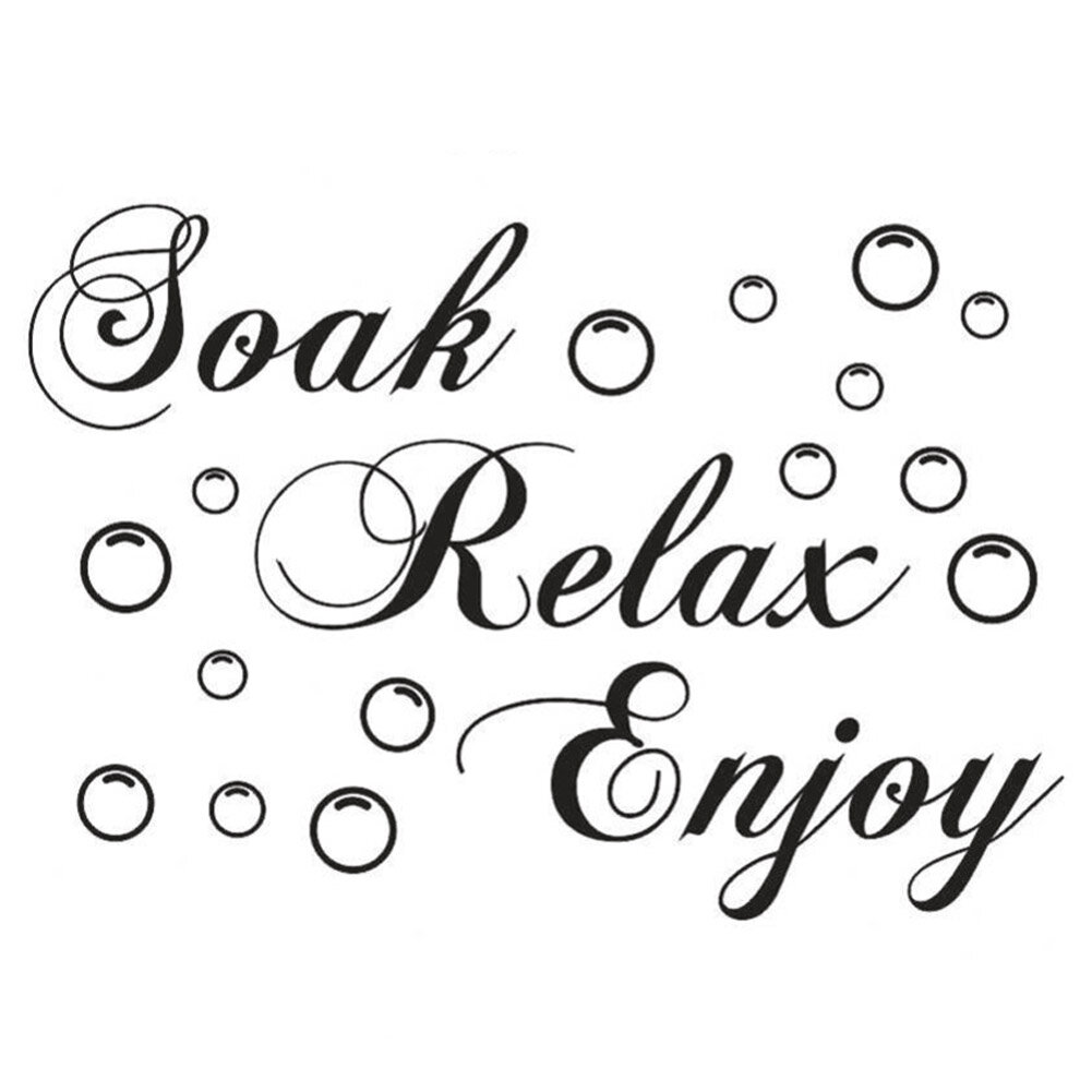 Декоративная наклейка для гостиной, спальни, «Soak Relax Enjoy»