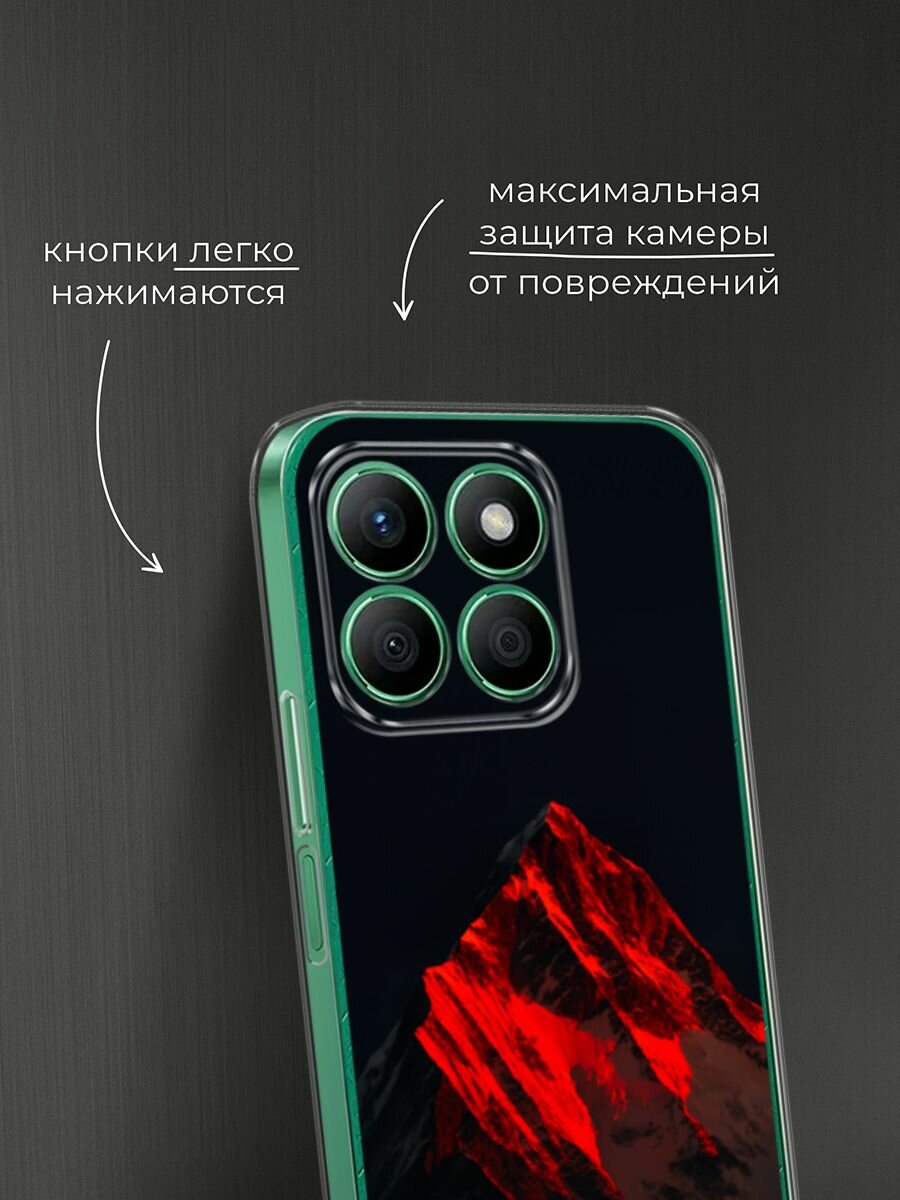 Силиконовый чехол на Honor X8B / Хонор X8B с принтом Красная гора — фото 1
