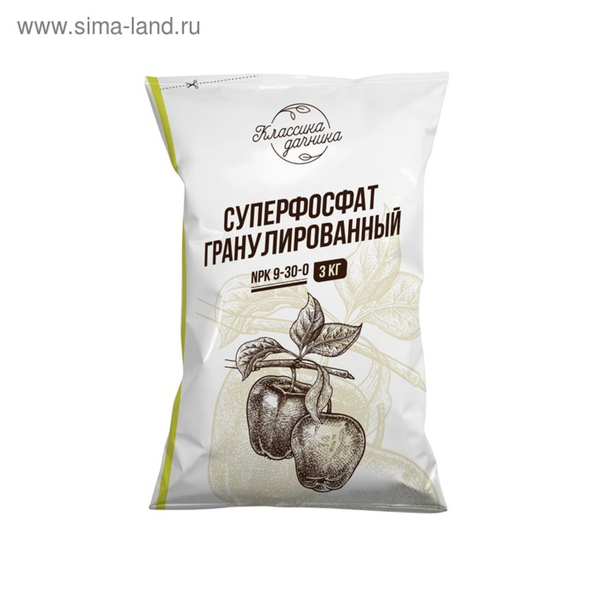 Удобрение минеральное «Суперфосфат гранулированный», 3 кг, от производителя "Классика дачника"