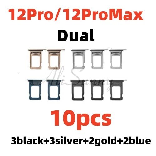 AliSunny 10 шт. слот для держателя лотка для SIM-карты для iPhone 14 13 11 12 Pro Max одинарный двойной адаптер Nano запасные части