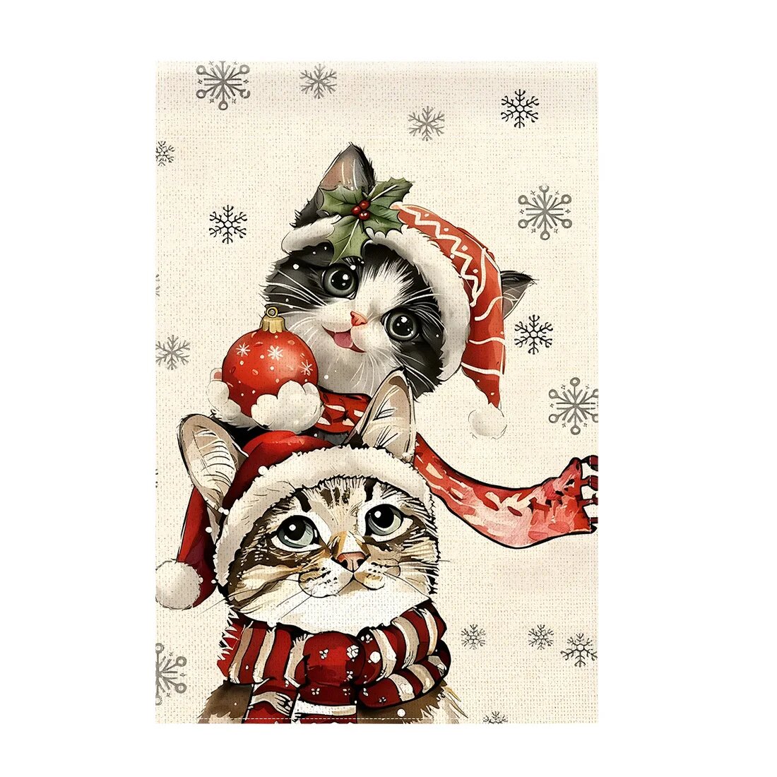 Рождественский кот флаг из полиэстера