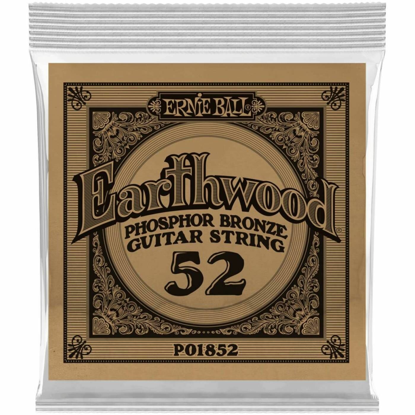 Одиночная струна для акустической гитары 52w Ernie Ball P01852 Шестая струна