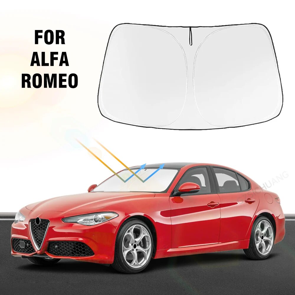 Солнцезащитные козырьки на лобовое стекло автомобиля, автомобильные передние козырьки для For Giulia