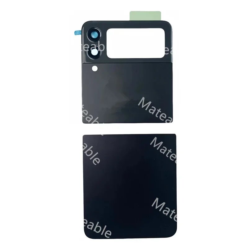Корпус F711 Flip3 для Samsung Galaxy Z Flip 3 SM-F711 6,7 дюйма, стеклянная задняя Черный, черный