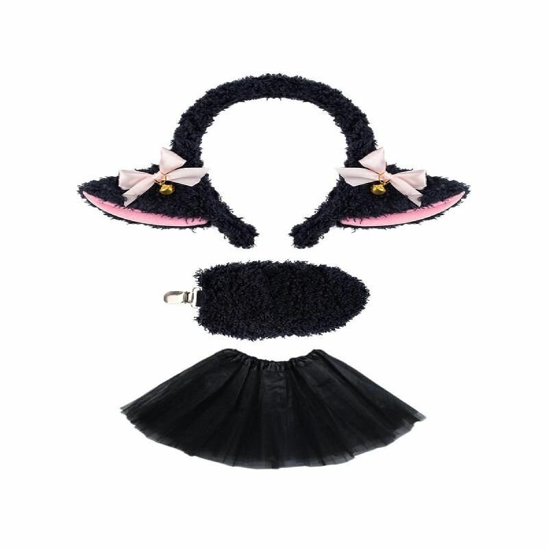 Костюм овцы для женщин, - Черные бараньи ушки-колокольчики