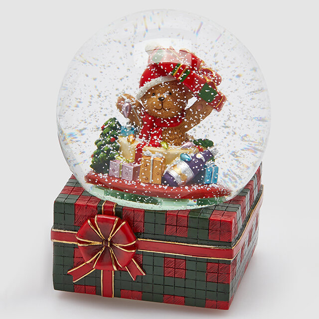 Музыкальный снежный шар Подарки для медвежонка 20 см, EDG, 8101307A774-2