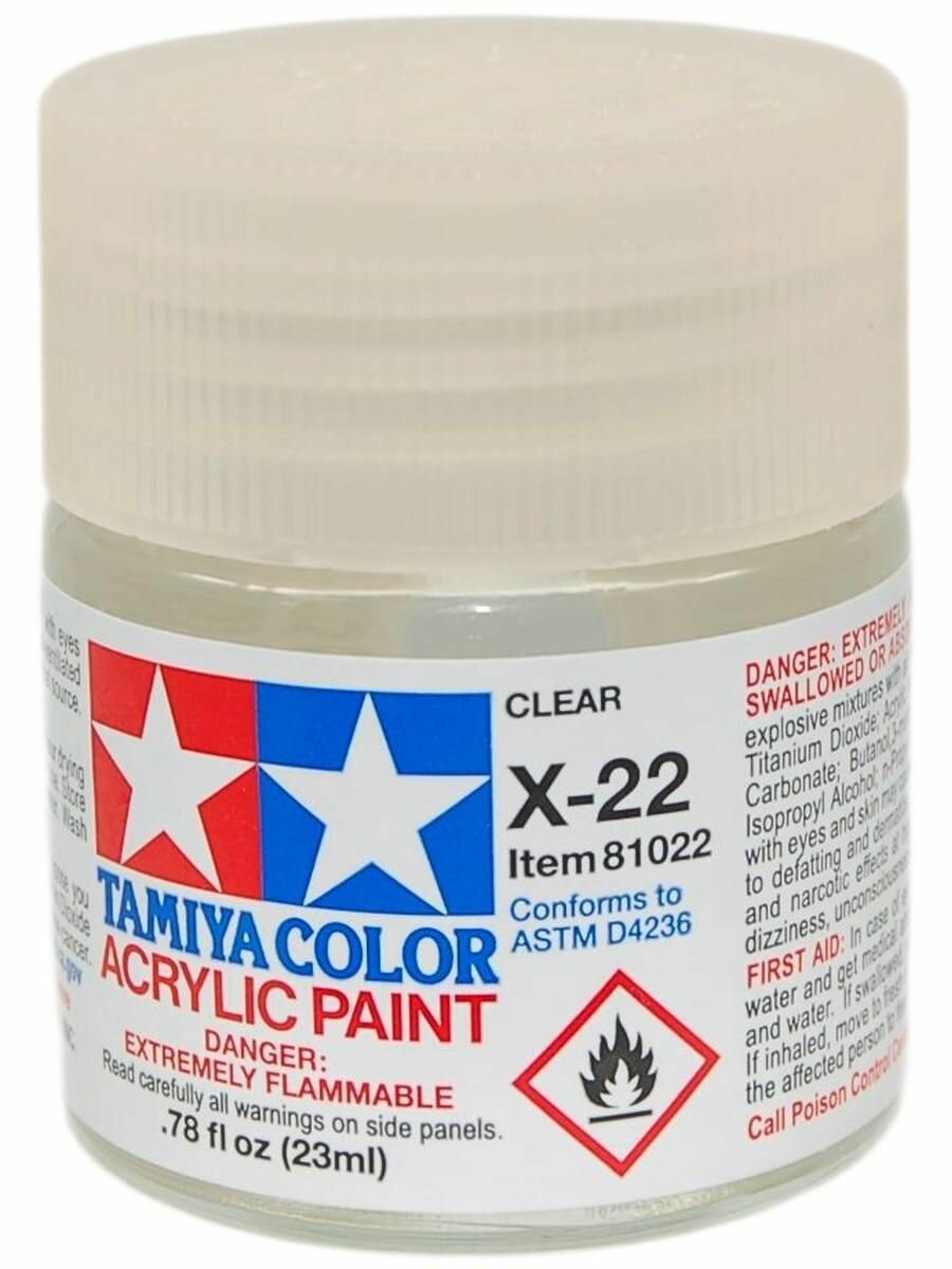 X-22 Clear (Прозрачный лак) акриловая краска, 23 мл.