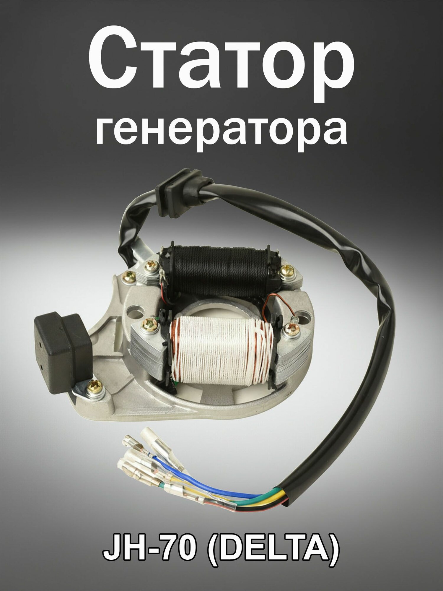 Статор генератора JH-70 (DELTA, ALPHA). Для двигателей 50-110 см3. — фото 1