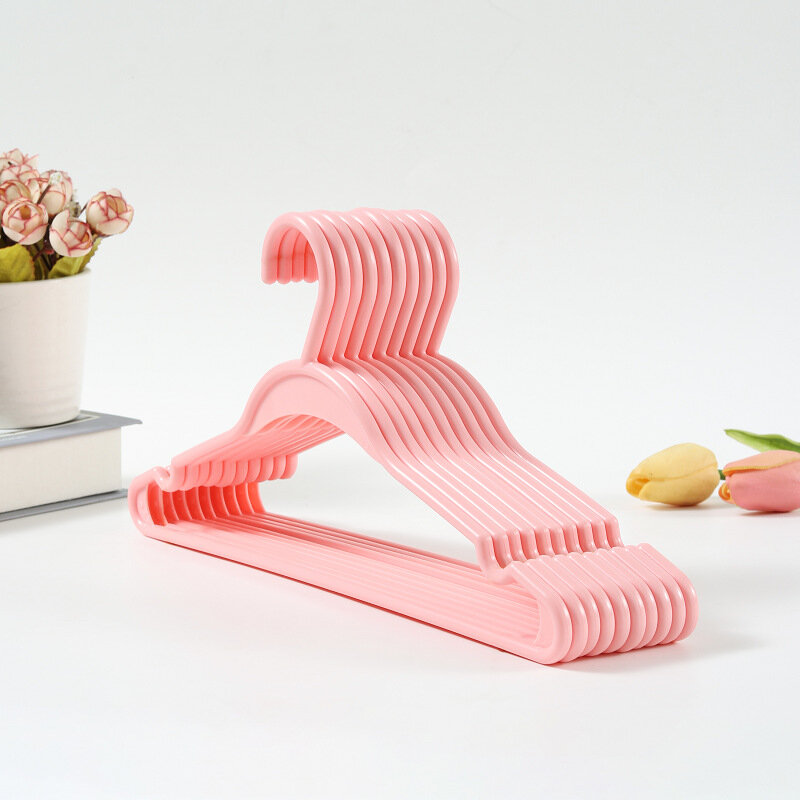 Детская пластиковая вешалка с нескользящим покрытием, розовый цвет, 30 см длина для мокрого и сухого белья, компактная