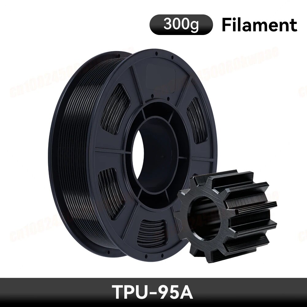 KINGROON 300G TPU-95A/PLA/PA Нейлоновая нить из углеродного волокна 1,75 мм Черный материал для 3D-печати для большинства 3D-принтеров FDM Быстрая доставка