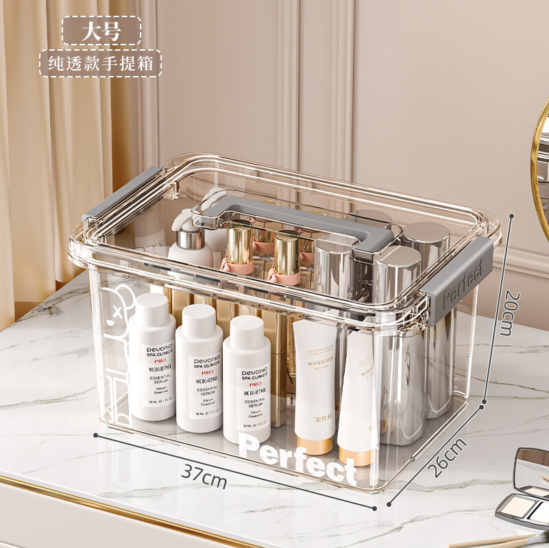 Коробка для хранения, домашняя коробка для хранения, прозрачная, для разных игрушек, коробка для хранения в спальне и гостиной, большая, утолщенная, пылезащитная, органайзер