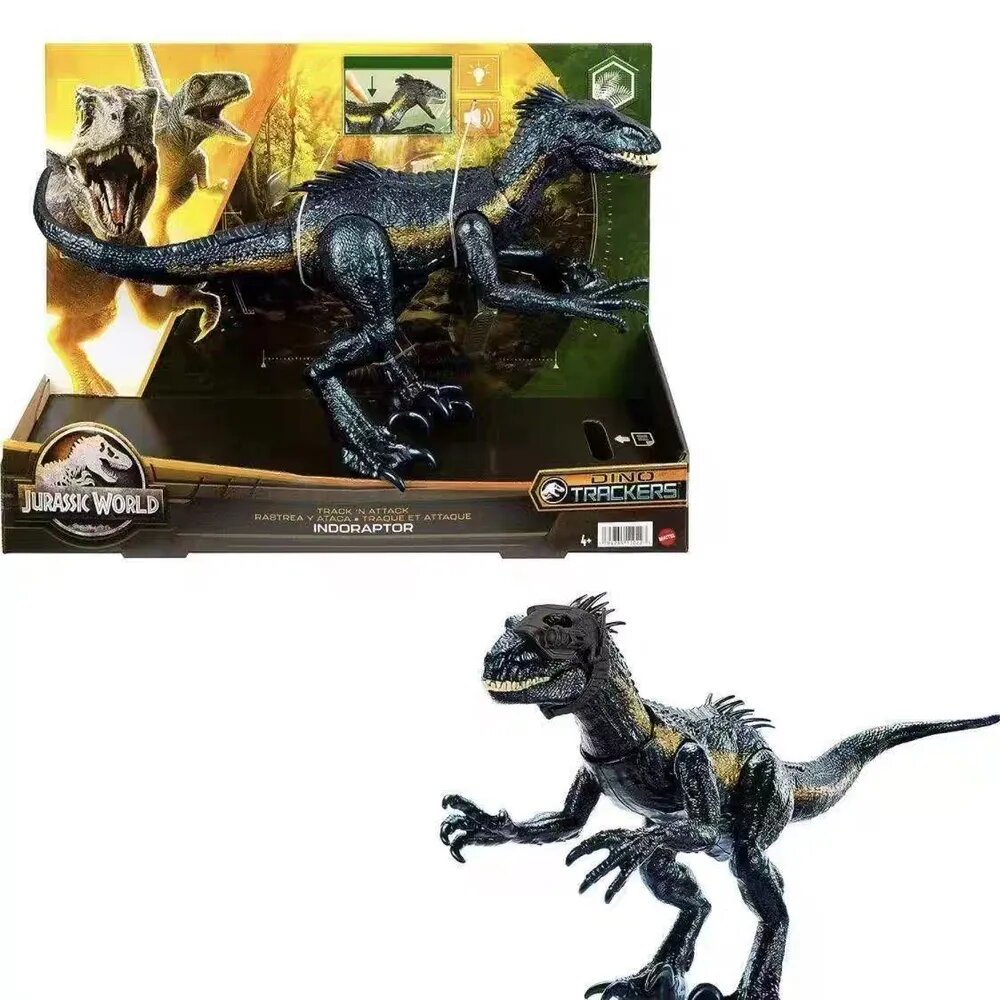 Mattel: Большая коллекционная фигурка Индораптора из Мира Юрского периода с функцией отслеживания, световыми и звуковыми эффектами атаки, модель HKY11