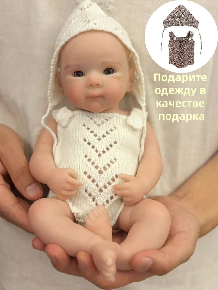 13-дюймовая женская кукла из силикона ручной работы с двумя нарядами
