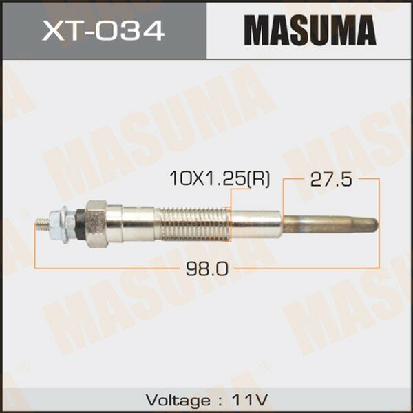 Свеча накаливания MASUMA XT-034 Toyota