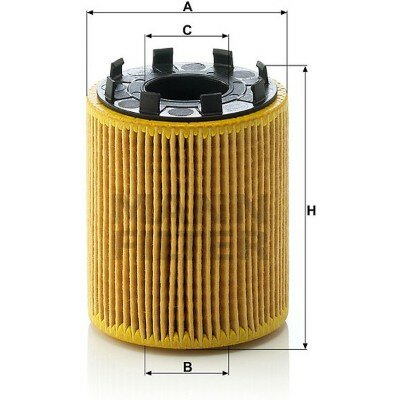 Фильтр масляный MANN HU713/1X картридж Fiat Grande Punto, Idea, Punto, Opel Astra, Corsa, Agila 1,3Jtd 03->