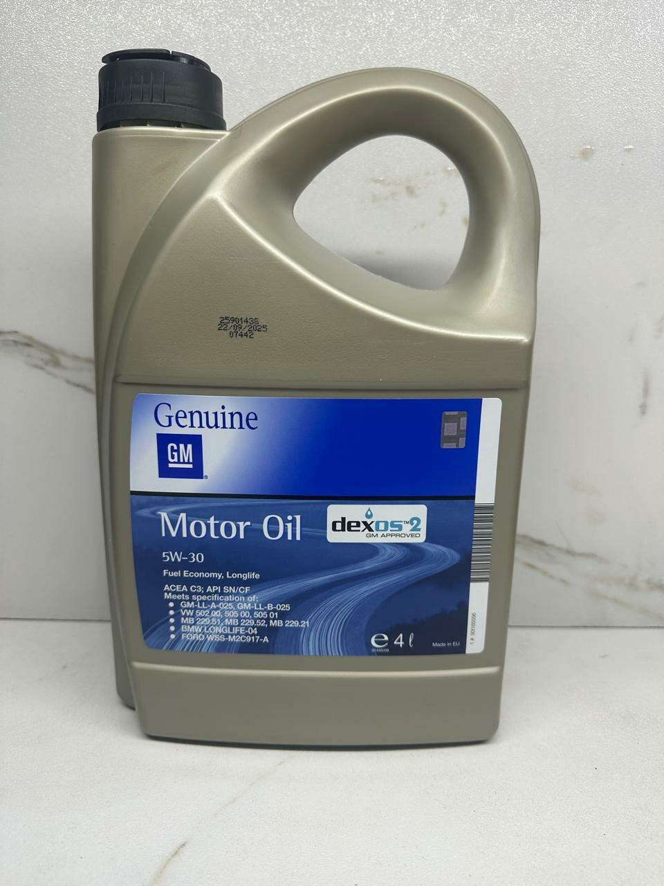 GENERAL MOTORS Масло Моторное Gm Dexos 2 5w-30 Синтетическое 4 Л 93165556