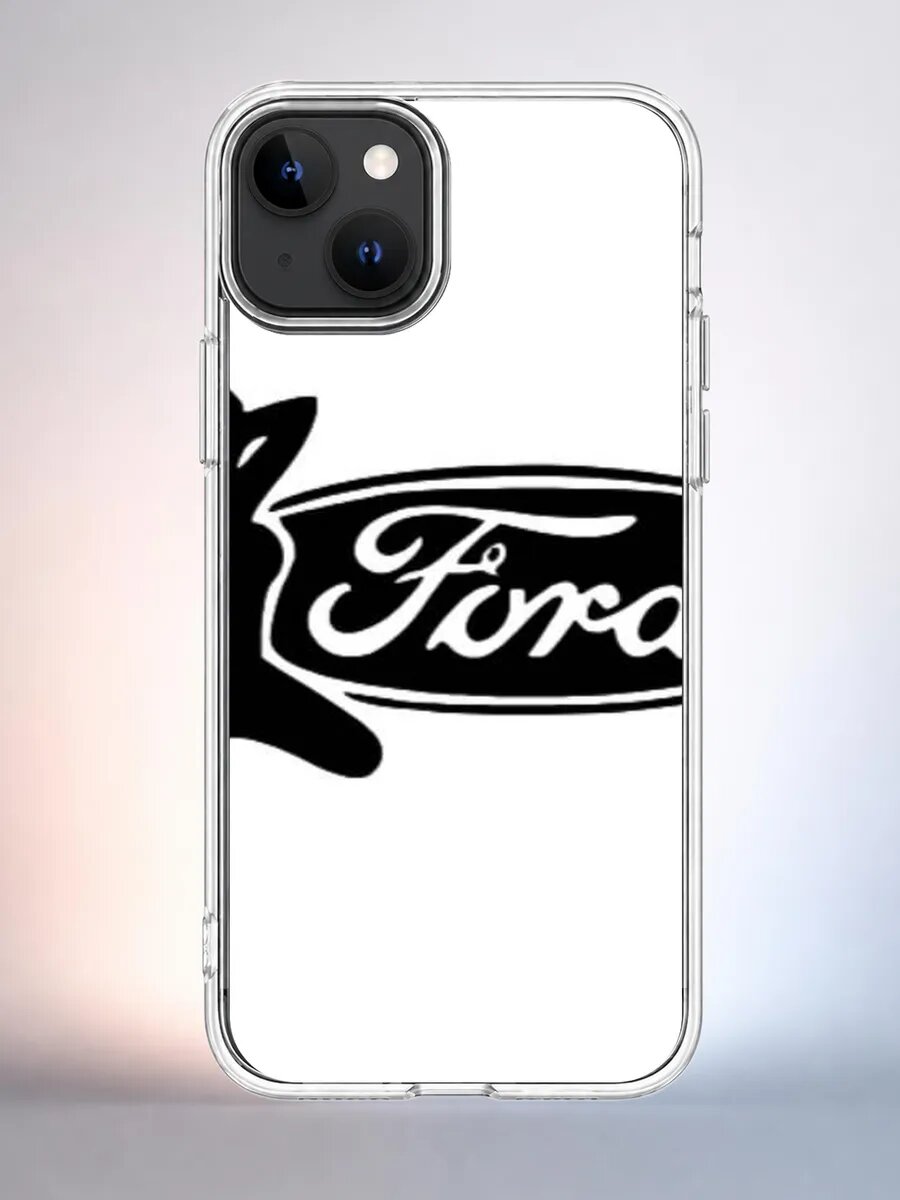Чехол iPhone 14 девушка форд силиконовый прозрачный