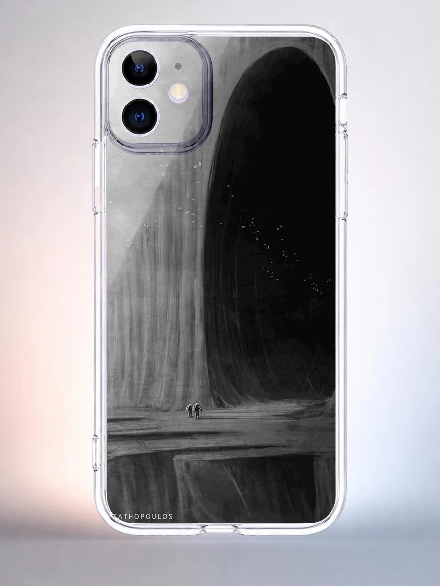 Чехол iPhone 11 гигантская арка силиконовый прозрачный