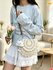 Сумка мешок , фактура вязаная