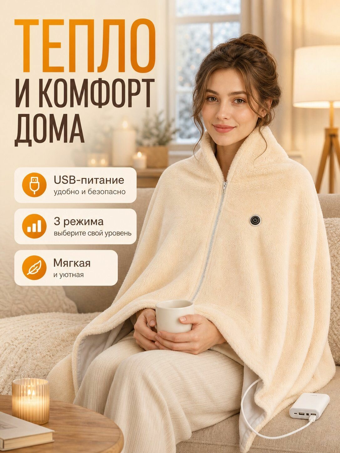 Электроодеяло , 10 Вт — фото 1