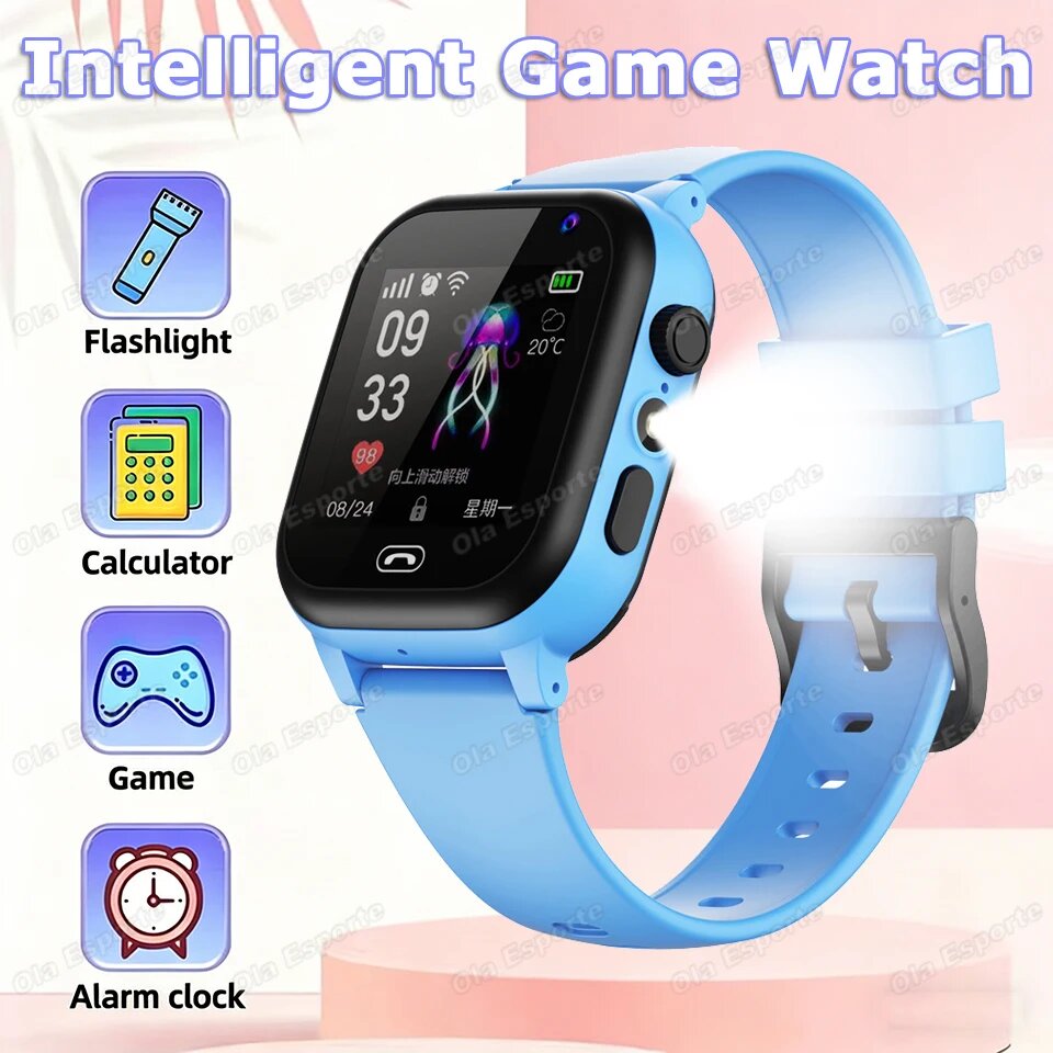 Детские умные часы с играми, Blue