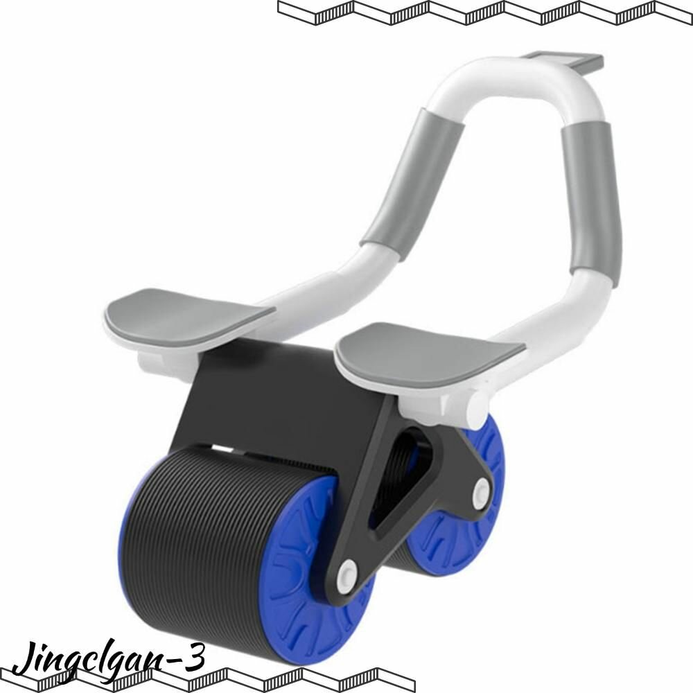 Ab Wheel Roller, двойное колесо и удобный дизайн для домашних тренировок и фитнеса для начинающих и опытных пользователей Синий с таймером