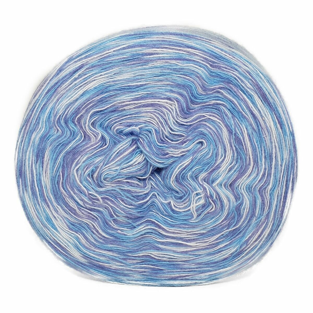 Пряжа Рассказовская Акрил меланж (Рассказовская), сирен/голуб/бел - 05, 100% акрил, 2 мотка, 250 г, 750 м.