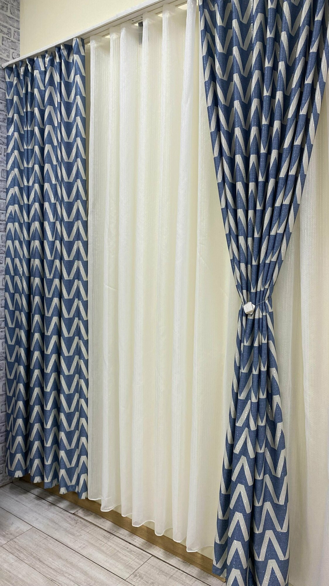 Портьеры блэкаут зиг заг, 350*240см