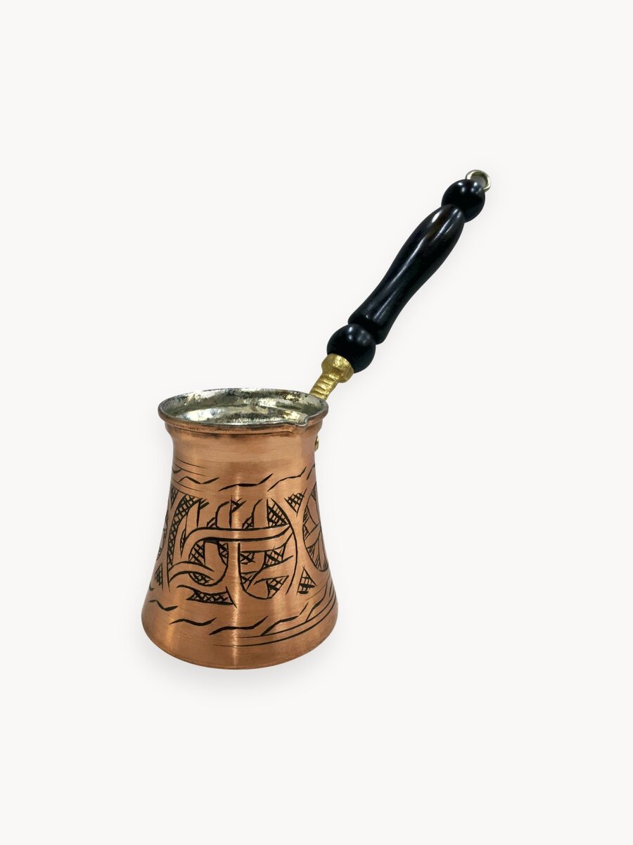 Джезва (турка) медная с узором (ручная работа), "Гранд Базар by Naturel" Bakir Cezve el Yapimi, 200мл. Турция