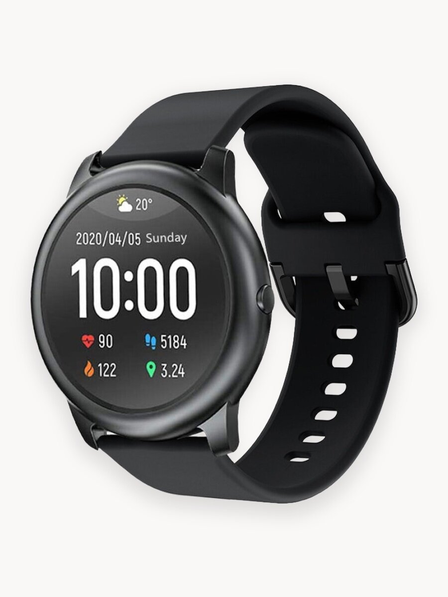 Универсальный силиконовый ремешок для часов 20 мм, SILICON777BLACKBLACK20