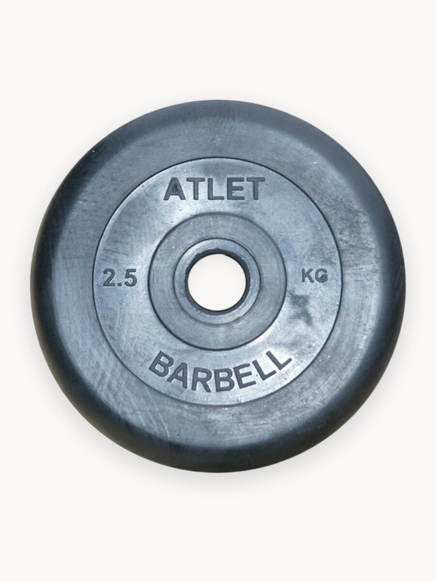Диск обрезиненный BARBELL ATLET 2,5 кг / диаметр 31 мм