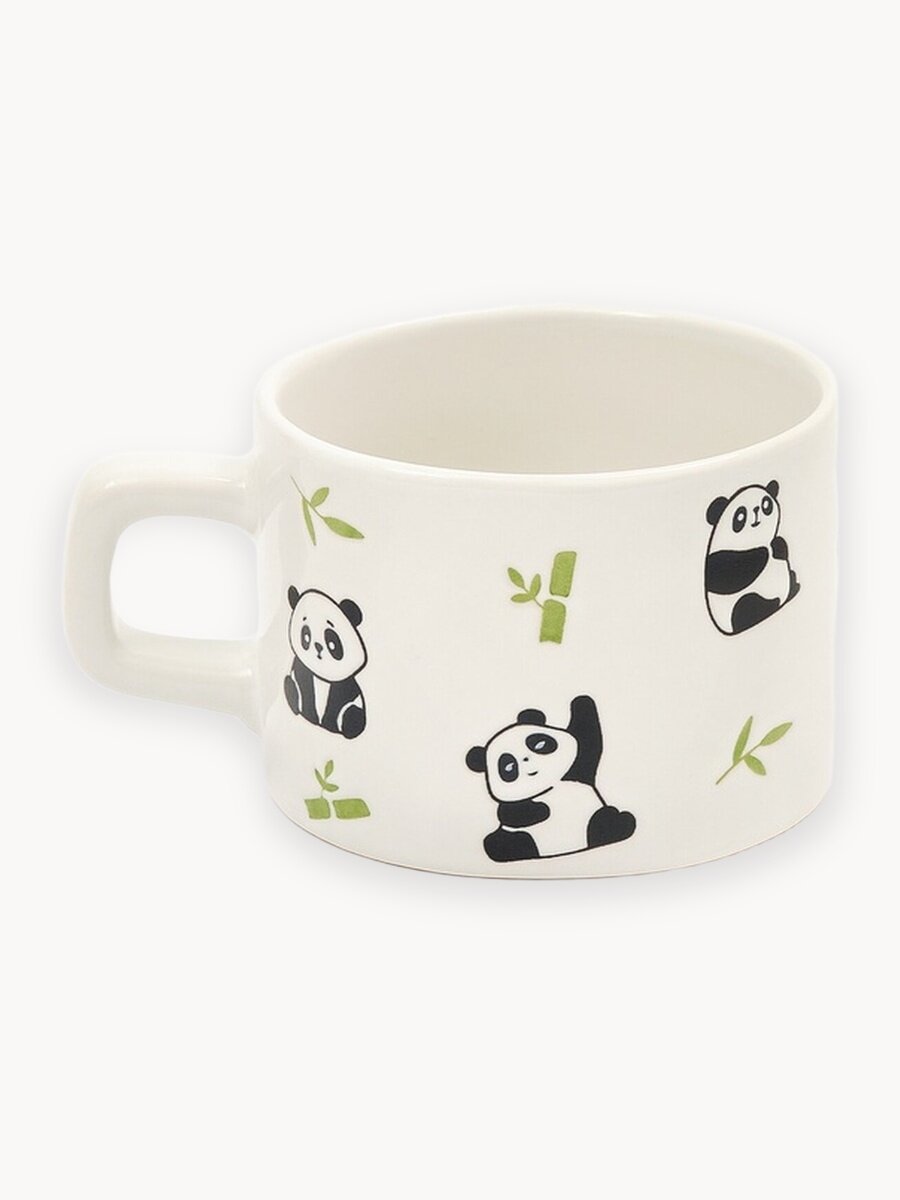 Кружка керамическая «Панды», 320 мл, ручная работа, белый, на подарок