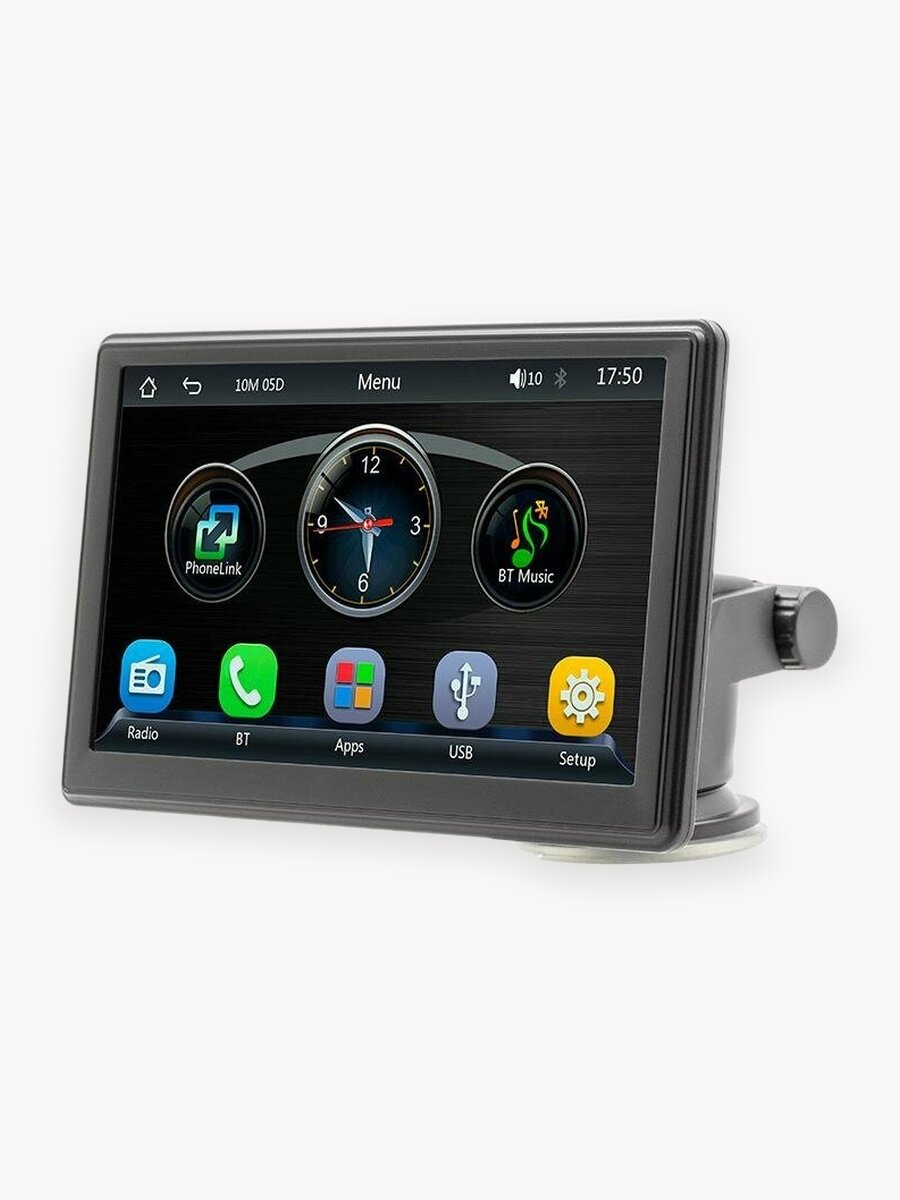 Автомагнитола 7 дюймов HD экран Bluetooth 5.0 CarPlay Android Auto FM AUX универсальная для автомобиля