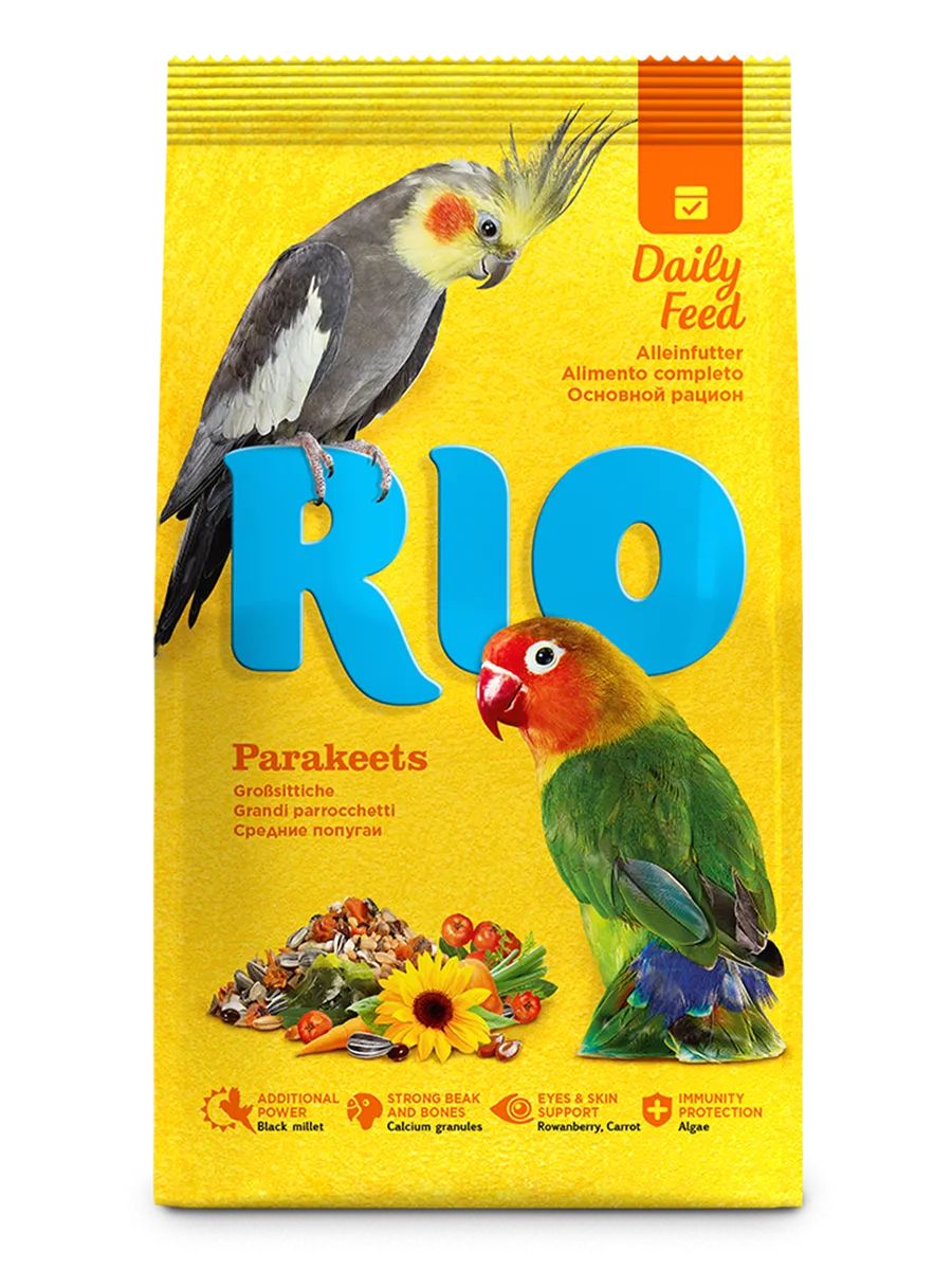 Сухой корм Rio для средних попугаев 1000 г