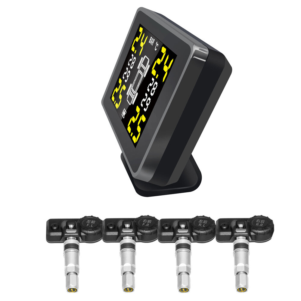 Цветной экран TPMS монитор давления в шинах для фургонов, легких грузовиков, пикапов и прицепов — внутренняя установка