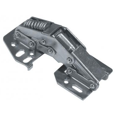 Петля быстрого монтажа мебельная МАК-90 P усиленная, 105 мм, сталь, цвет: цинк, 1шт