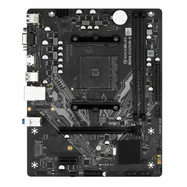 Материнская плата Maxsun Challenger A520M-K, AM4, AMD A520, 2xDDR4, 3xSATA, 1xM.2, 1xPCIe 3.0 x16, 1xPCIe 3.0 x1, 1xHDMI, 1xVGA, 1x 1Gb LAN, 2xUSB-A 3